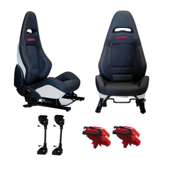 Sabelt Sports Seats - Alcantara & Leather - 500 Abarth – Partsworld-UK