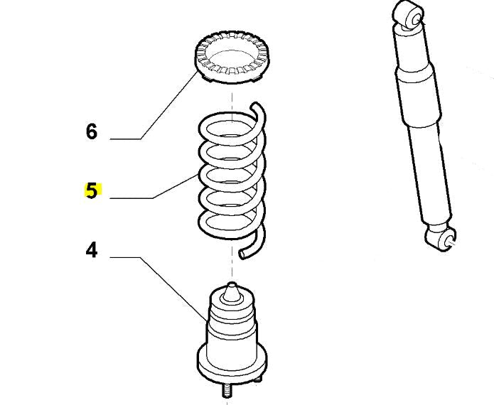 Rear Suspension Spring - 500 – Partsworld-UK