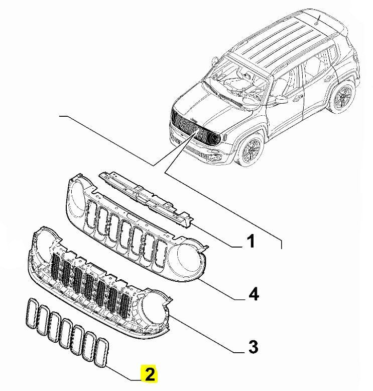 Grille Trim Kit - Renegade – Partsworld-UK