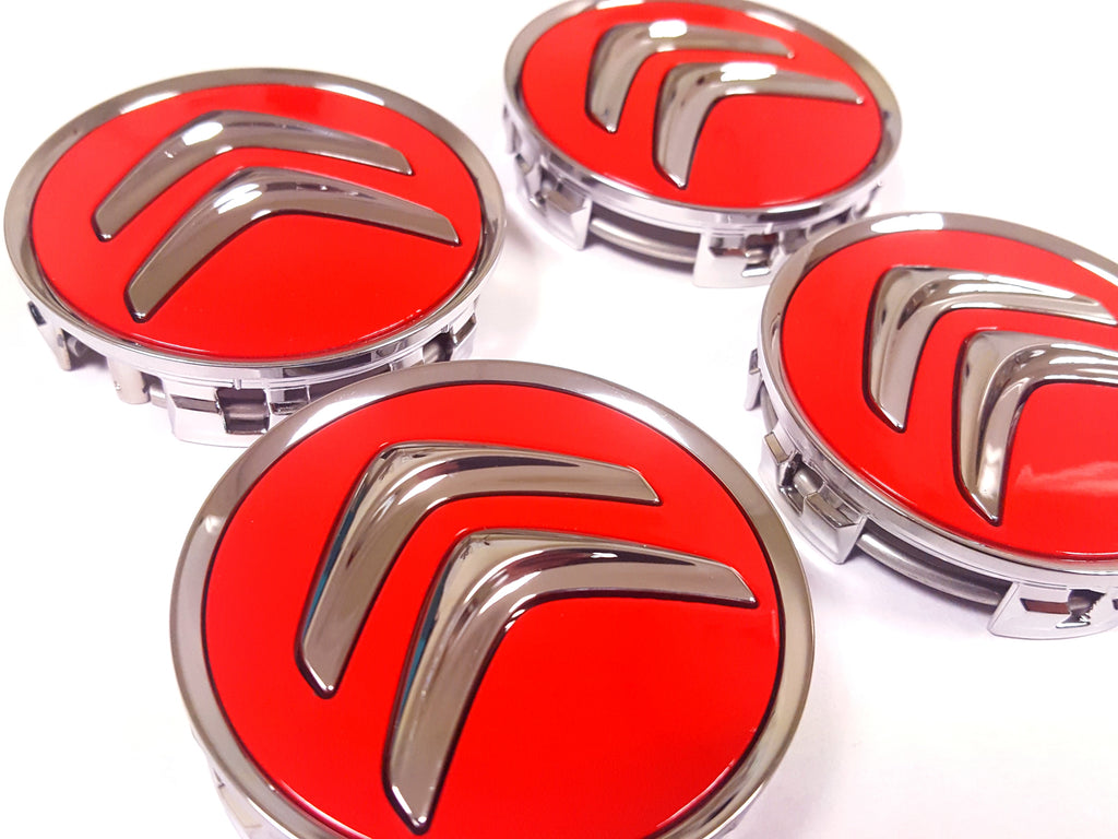 Centre Cap Set, Red - Citroen – Partsworld-UK